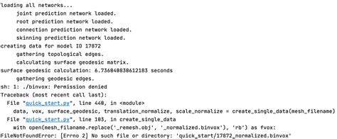 No Such File Or Directory Quickstart17872normalizedbinvox · Issue 39 · Zhan Xurignet