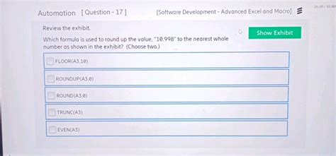 Automation Question 17 Software Development StudyX