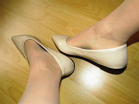 New Pointy Patent Leather Ballet Flats And Nylons Close Flickr