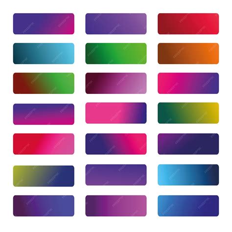 Premium Vector Set Of Colorful Gradients Gradient Gradients Vector Illustration