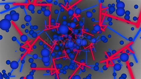 Color Polygon Line Background Changing Color Rotating Repeatedly With Colored Balloons Flying