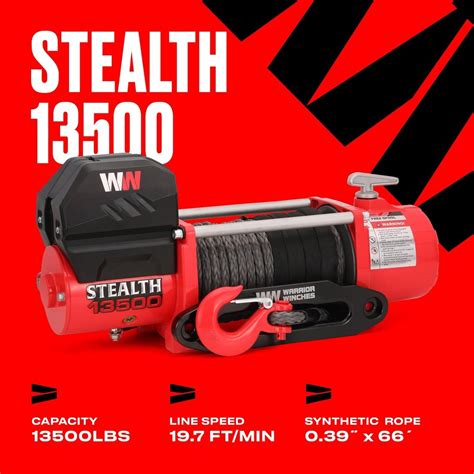 Stealth Winches 13500lb Truck Electric Winch For Suv Towing Trailer