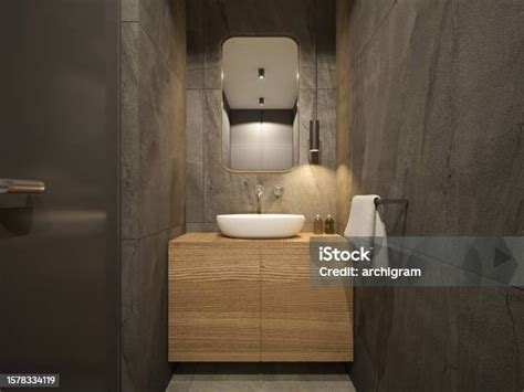 인테리어 디자인 아키텍처 컴퓨터는 욕실의 이미지를 생성 아키텍처 시각화 3d 렌더링 0명에 대한 스톡 사진 및 기타 이미지 Istock