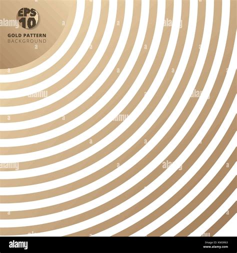 Abstract Curve Line Pattern Gold Color On White Background Vector Illustration Stock Vector