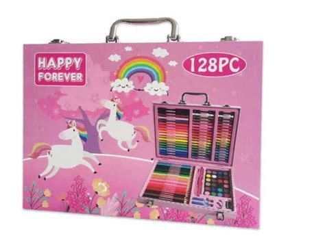 Купить Набор для рисования С 56366 12 128 элементов мел карандаши фломастеры краски