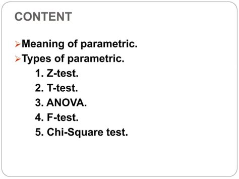 Parametric Statistical Tests Pptx