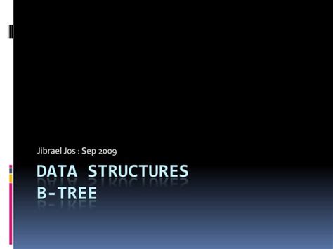 btree data structures ppt