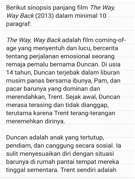 Sinopsis The Way Way Back Pdf