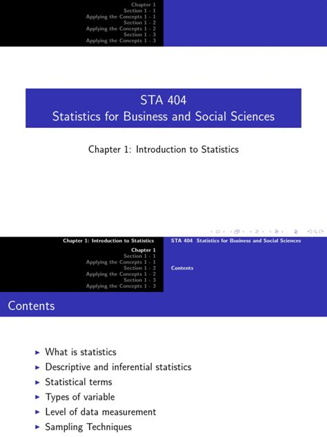 Chapter 1 An Introduction To Statistics Descriptive Statistics