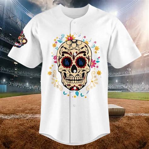 La Dodgers Dia De Los Muertos 2024 Baseball Jersey Nouvette