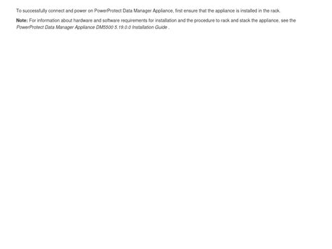 Prerequisite Dell Powerprotect Data Manager Appliance Configuration Best Practices Dell