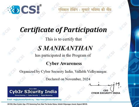 Cybersecurity Cyberawareness Knowledgesharing Digitalsecurity S Manikanthan Behra