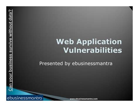 Web Application Vulnerabilities Pdf