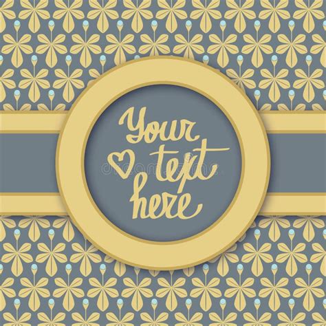 Floral Text Frame Template Stock Vector Illustration Of Card 59079677