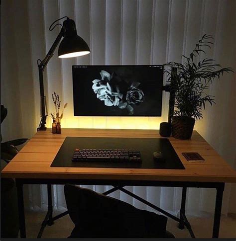 Clean Single Monitor Minimalistic Setup Gaming Room Setup Home Office Setup Desk Setup