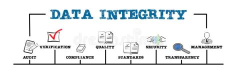 Data Integrity Concept Illustration With Keywords And Icons Stock Illustration Illustration