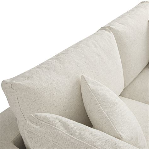 Lutyens Beige Linen Blend Modular Sofa 5 Piece Corner Set Daals