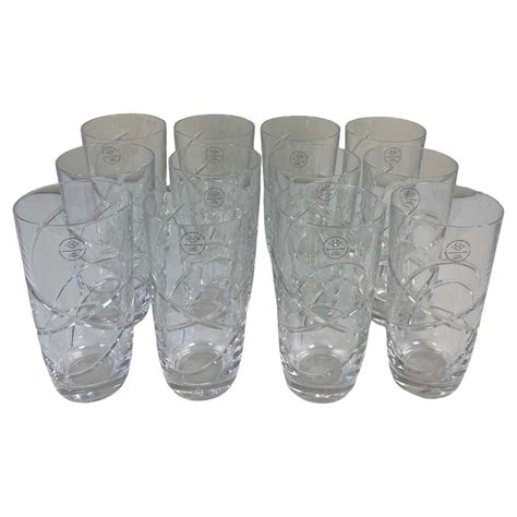 Set Of 12 Cut Crystal Water Glasses By Lenox For Sale At 1stdibs