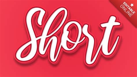 Short Red Love 3d Text Effect Generator