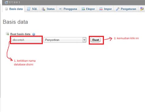 Cara Membuat Database Mysql Di Phpmyadmin ~ Joncode