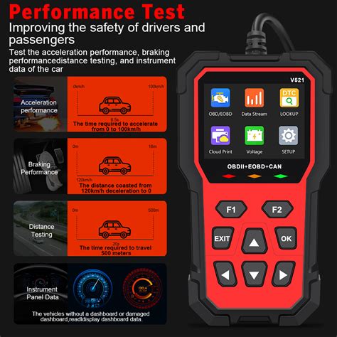 V521 Car OBD2 Scanner Fault Code Clearing Engine DTC Inspection Data Print OBD ELM327 Code