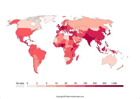 World Population Map Density And Growth Data