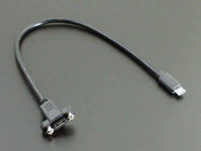 USB Micro B Panel Mount Extension Cable Ft ProtoSupplies