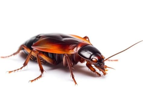 Premium Ai Image Isolated Cockroach White Background Generative Ai
