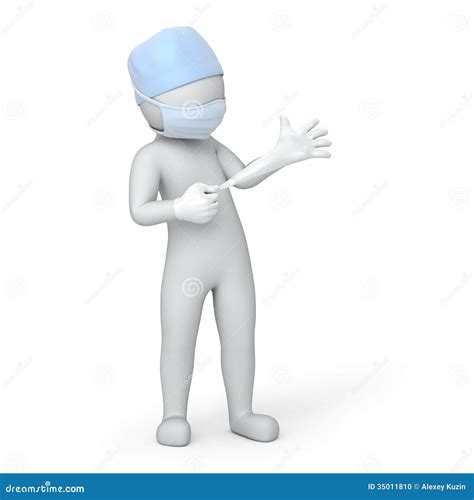 The Doctor Pulls A Glove Stock Illustration Illustration Of Emergency