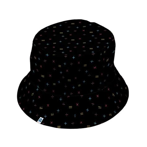 Math Symbols Black Bucket Hat Geek Tropical