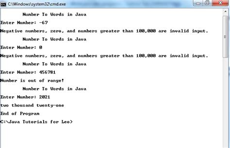 Number To Words In Java With Error Handling Free Computer Programming