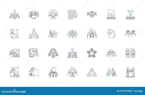 Joint Ventures Line Icons Collection Collaboration Partnership Synergy Integration Alliance