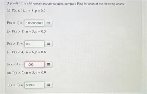 Solved Point If X Is A Binomial Random Variable Compute Chegg