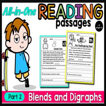Blends Digraphs Passages Activity Book By Rezzougui Teacher TPT