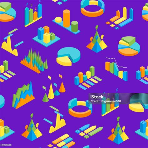 차트 및 그래프 원활한 패턴 배경 3 차원 Isometric 보기 벡터 0명에 대한 스톡 벡터 아트 및 기타 이미지 0명