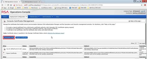 How To Replace The Rsa Authentication Manager Self Signed Console