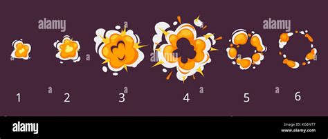 Explosion Frames For Animation Stock Vector Image And Art Alamy