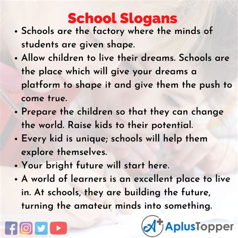 School Slogans Unique And Catchy Schools Slogans In English Cbse