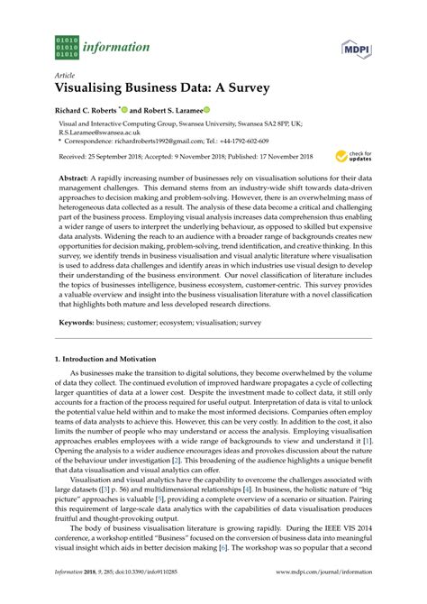 pdf visualising business data a survey