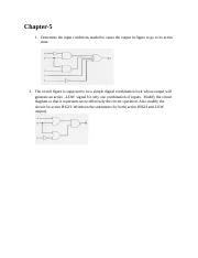 Chapter 5 And 6 Practice Questions Docx Chapter 5 1 Determine The Input Conditions Needed To