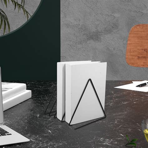 Goohochy Triangle File Folder Rack 4 Sections File Holder File Storage