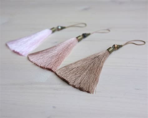 Tassel For Knobs Pink Silk Tassel Beige Tassel Silk Tassel Etsy Uk