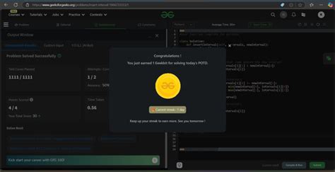 Kasthuri Ayyappan On Linkedin Codingjourney Geeksforgeeks Problemsolving Geekstreaks2024