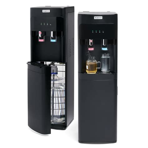 Igloo Bottom Loading Water Cooler Hot And Cold Dispenser Sleek Black
