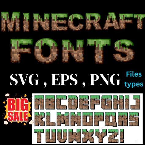 Minecraft Font Svg Minecraft Style Fonts Gamer Font Ttf Gaming Fonts Minecraft Text Digital