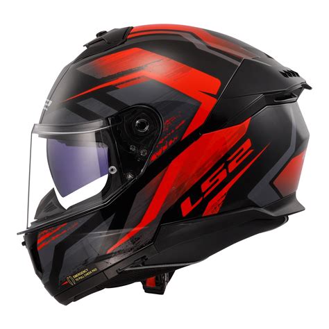 Ls2 Ff808 Stream Ii Fury Red 06 Black Tracktion Motorcycles