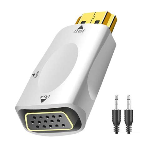 Hpdl 1080p Hdmi Male To Vga Female Adapter Video Converter Wit H Audio