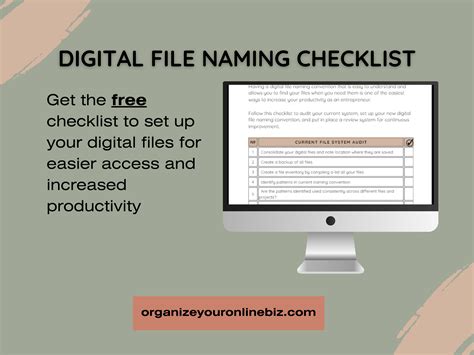 Grab My FREE Digital File Naming Checklist