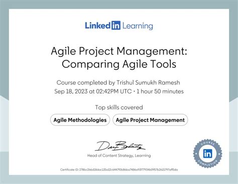 Trishul Sumukh Ramesh On Linkedin Certificate Of Completion