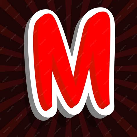 Premium Vector A Red Letter M With A Red Background